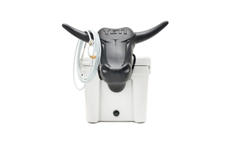 yeti-slick-horns-roping-dummy-on-cooler-with-rope - Hunting Waterfalls