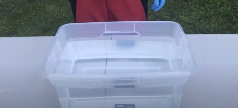 clear-rectangular-bucket-filled-with-water - Hunting Waterfalls