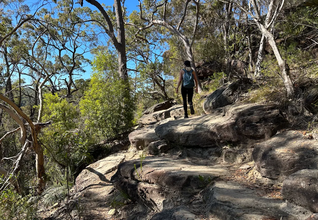 karloo-pools-track-rocky-walking-section - Hunting Waterfalls